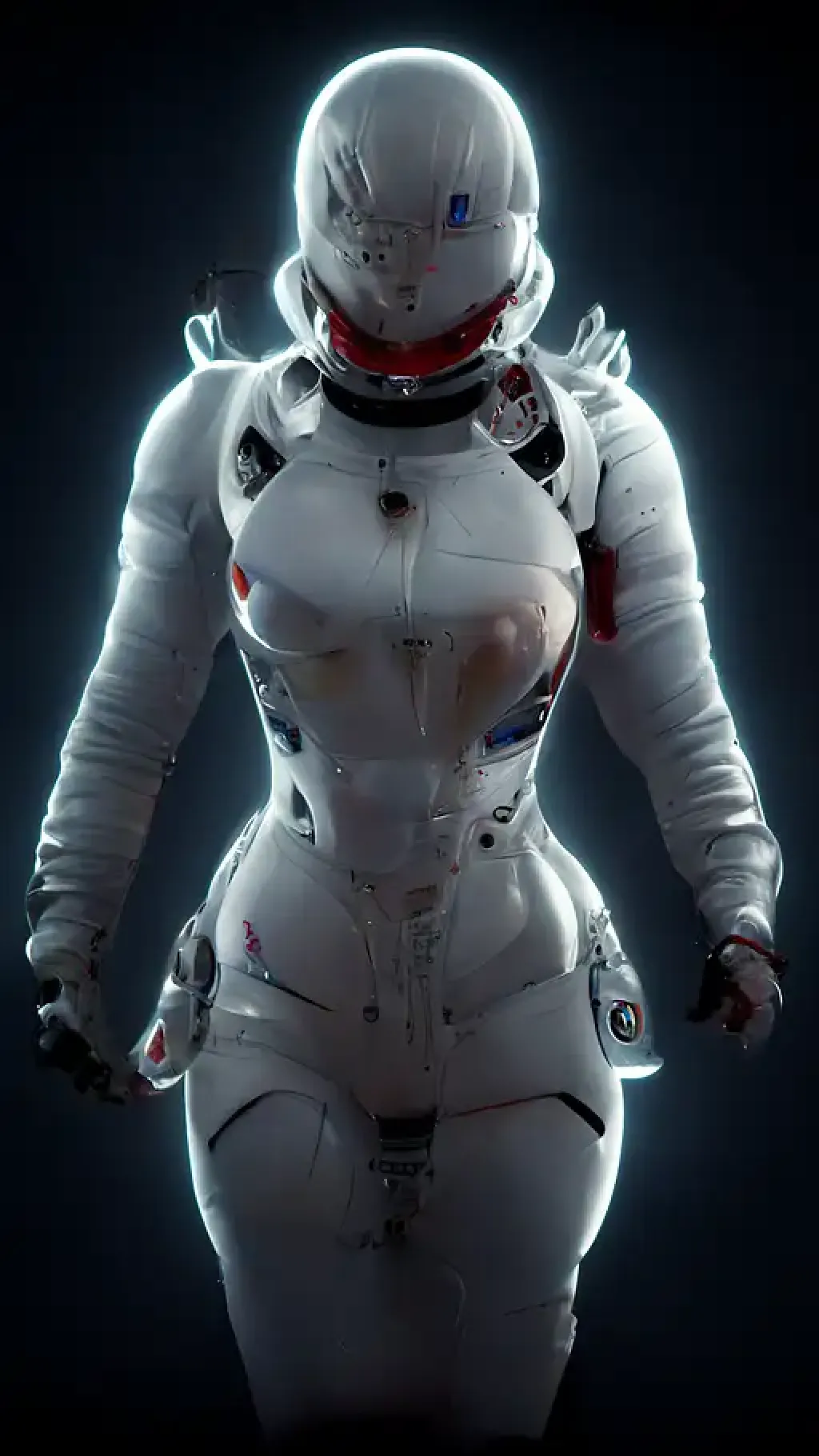 a female robot astronaut weari【Midjourney中国】