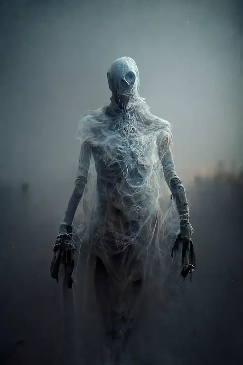 Character design, ghost faced,【Midjourney中国】