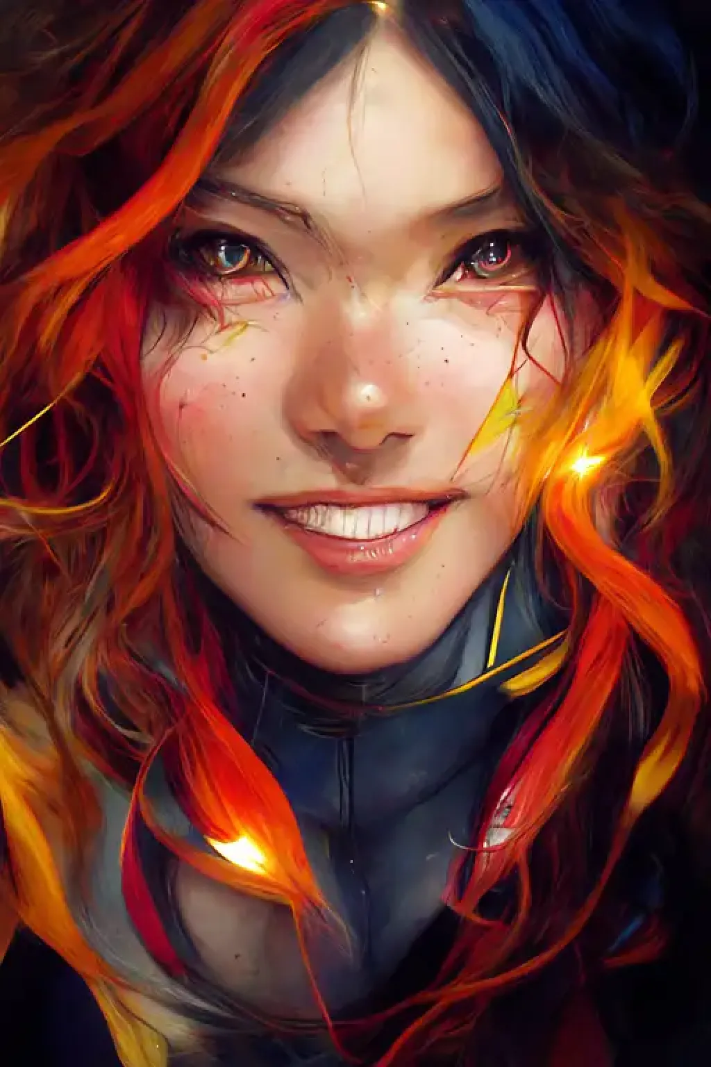 Libromancer Fireburst, heroine【Midjourney中国】