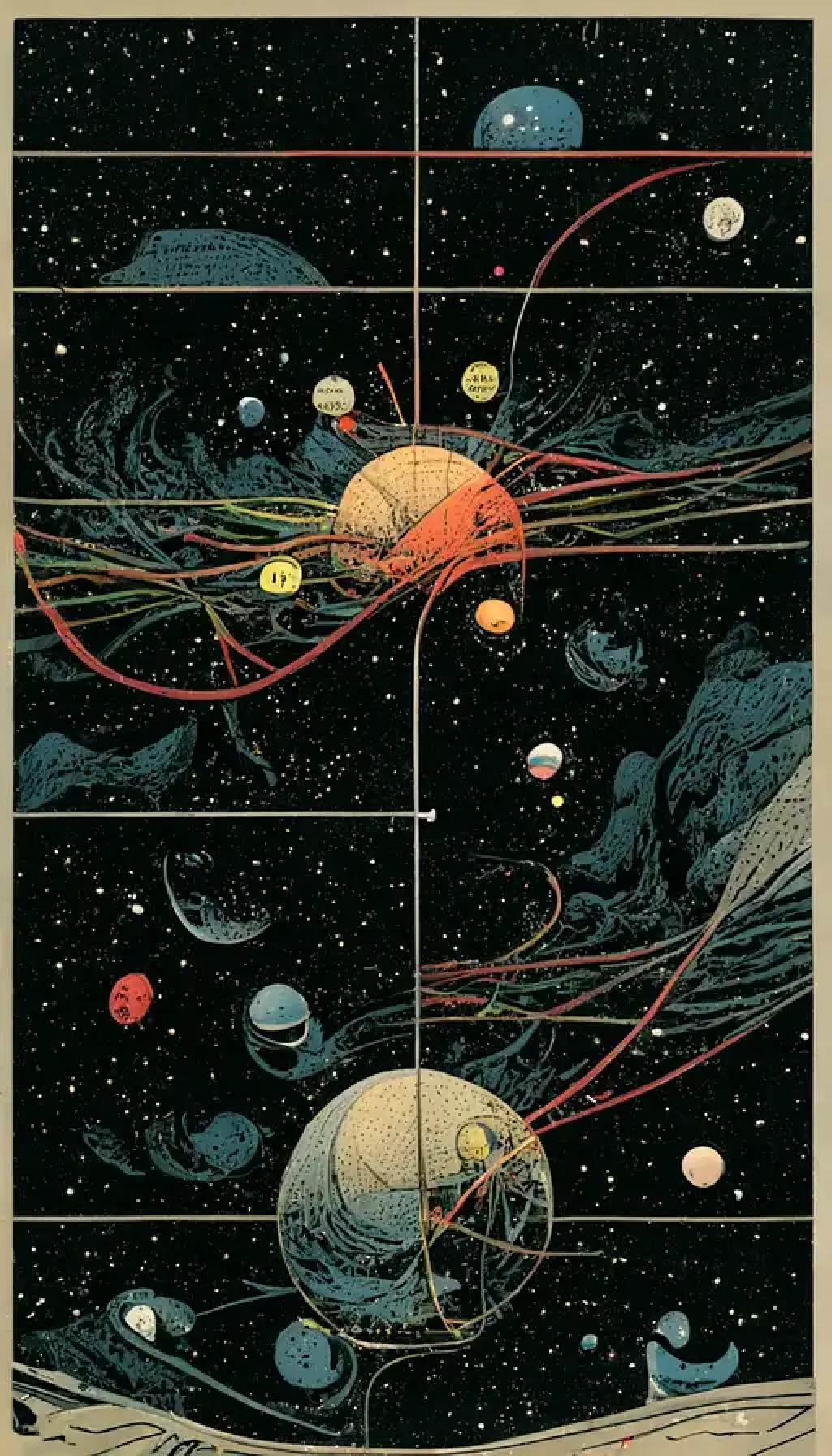 comic book page, space-time di【Midjourney中国】