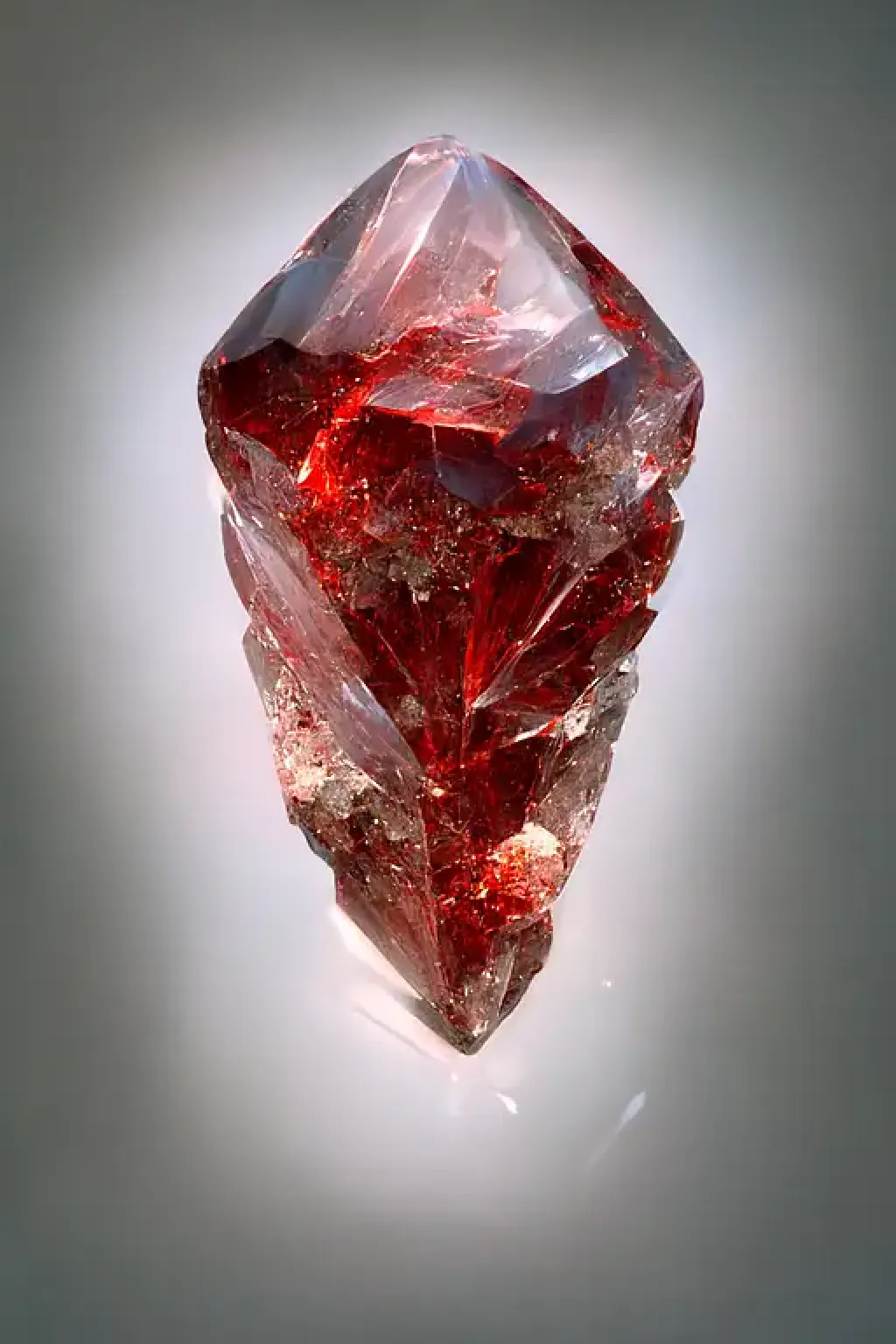 a red beautiful crystal, glowi【Midjourney中国】