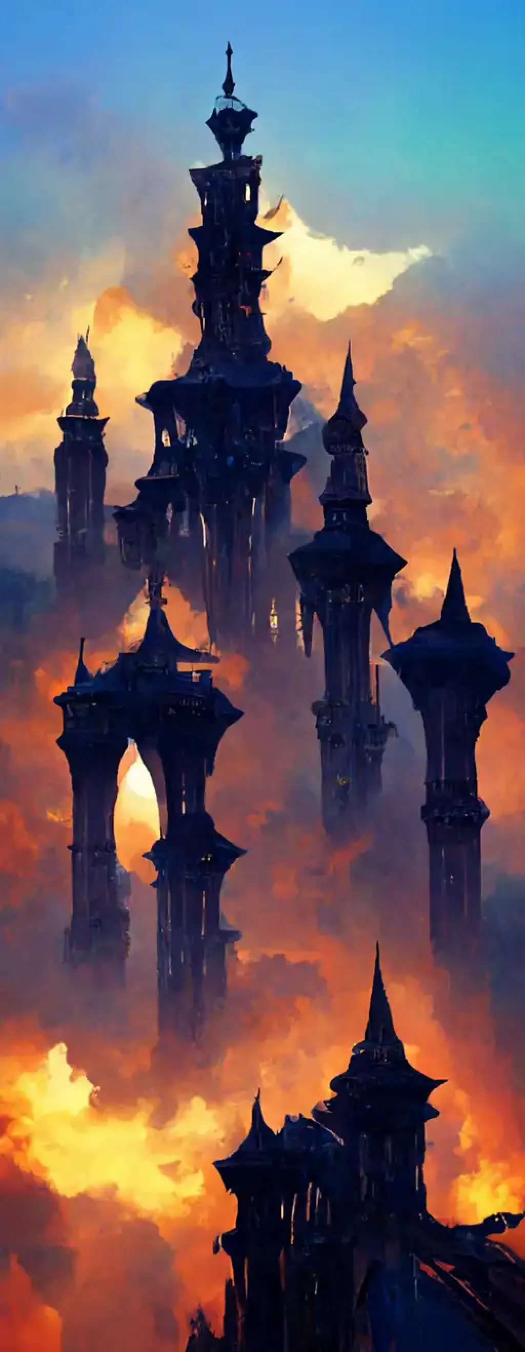 ornate obsidian draconic archi【Midjourney中国】