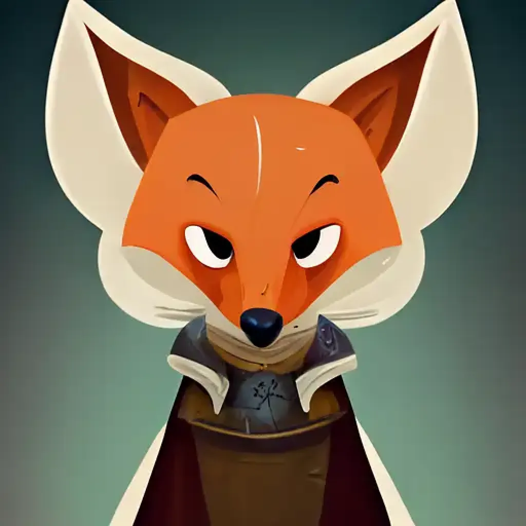 fox, cartoon, rpg character, D【Midjourney中国】