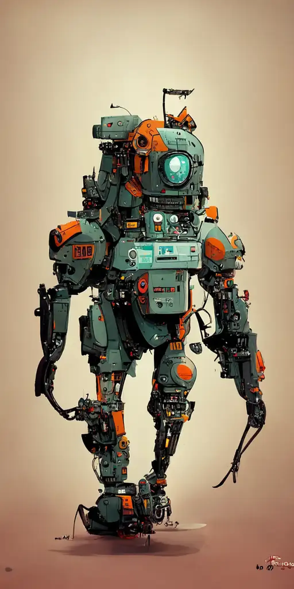 robot mech --iw 4 --ar 9:17Mid【Midjourney中国】