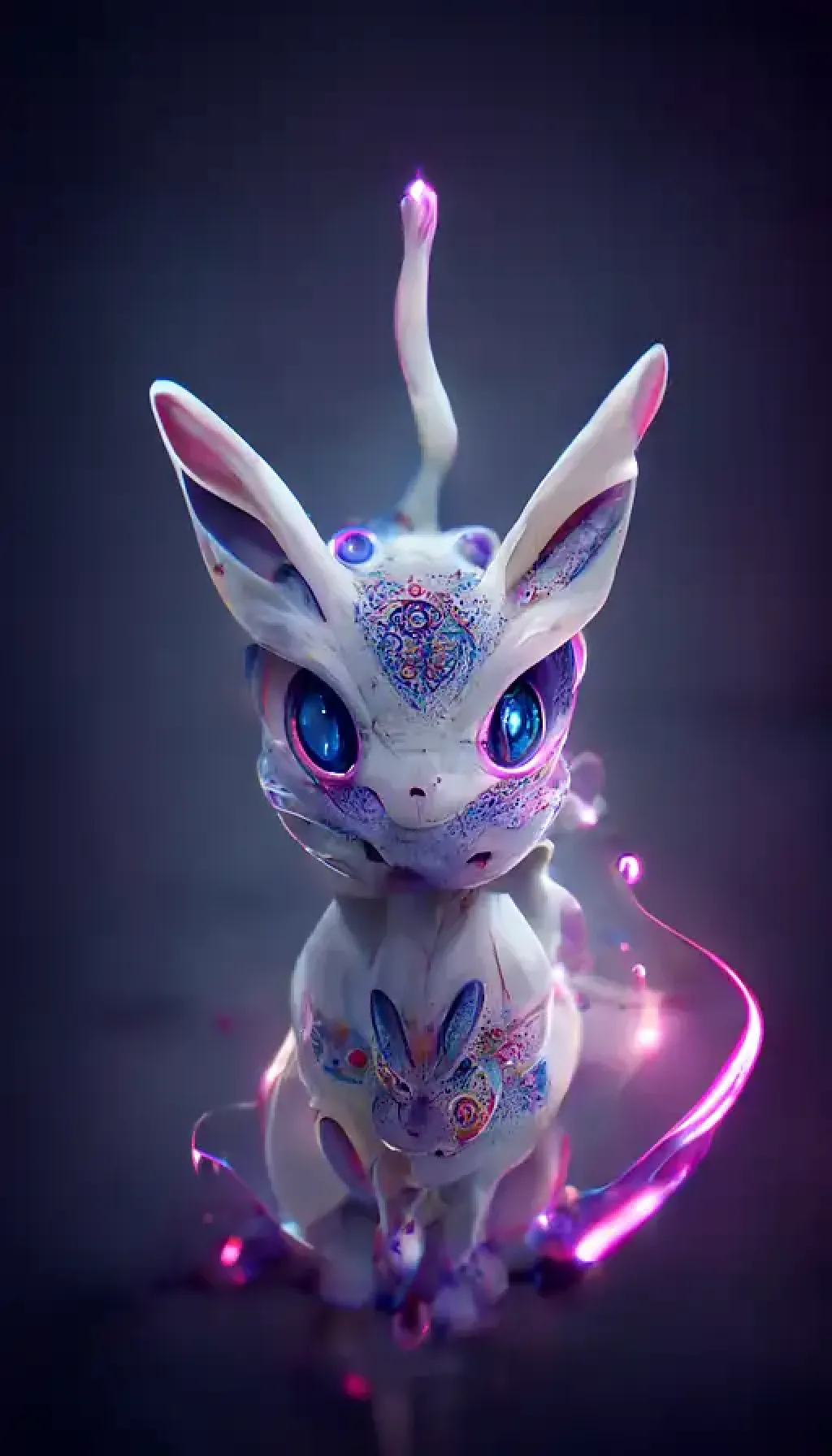 Sylveon Pokemon with elegant f【Midjourney中国】