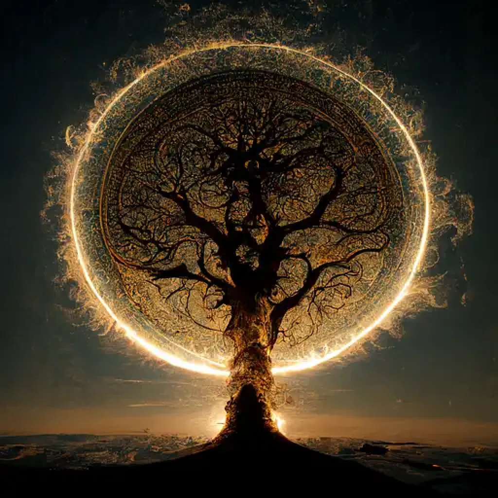 godly tree of life seen from o【Midjourney中国】